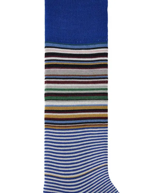 Paul Smith Odd Stripe Crew Socks - Cobalt