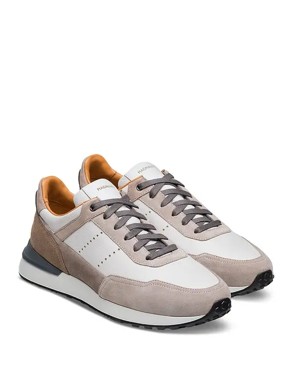 Magnanni Bravo Suede Sneakers - White