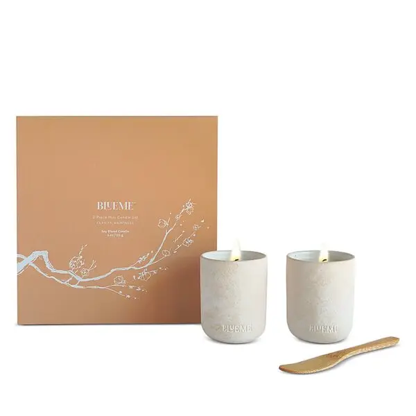 BLUEME Mother's Day 2 Piece Mini Candle Set - White