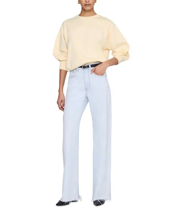 ANINE BING Harry Shrunken Sweatshirt - Yellow
