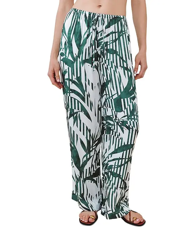 Bella Dahl Wide Leg Pants - Palm Paradise Print
