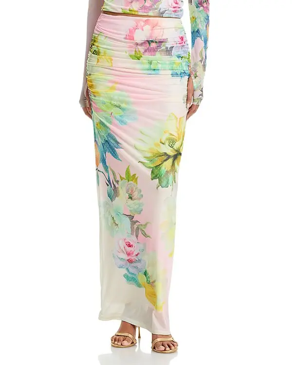 AFRM Bevin Printed Skirt - Growing Rose