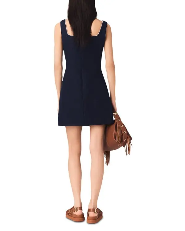 Maje Square Neck Mini Dress