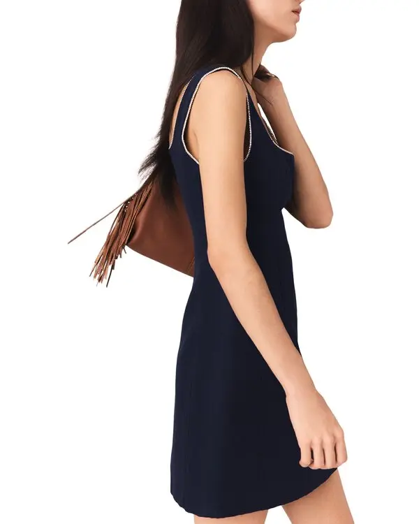 Maje Square Neck Mini Dress