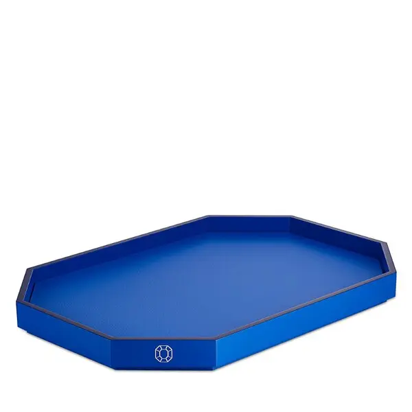 THE MARTHA, BY BACCARAT Octogone Tray, Medium - Blue