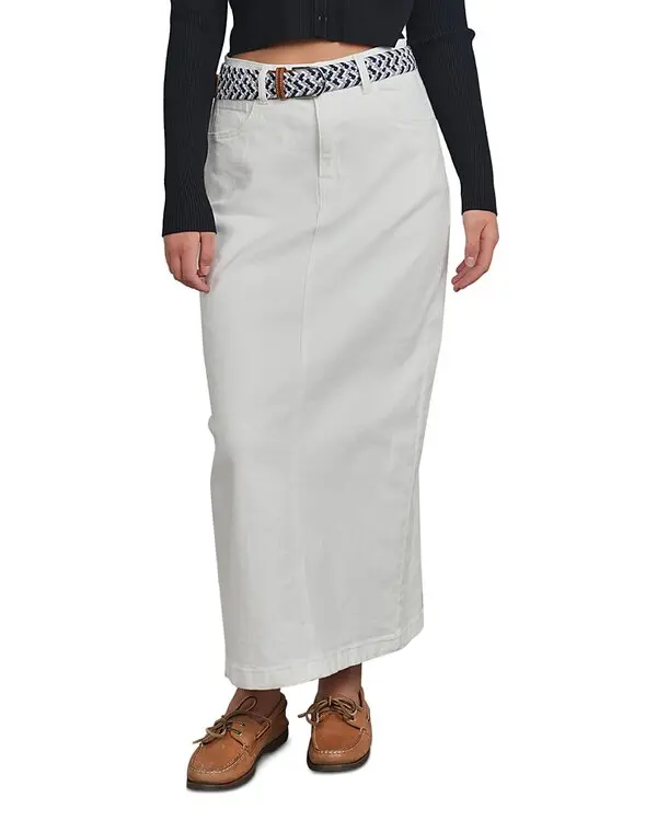 POINT X Hd Denim Maxi Skirt - Cream