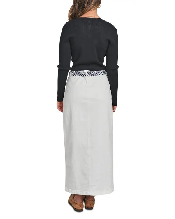 POINT X Hd Denim Maxi Skirt - Cream