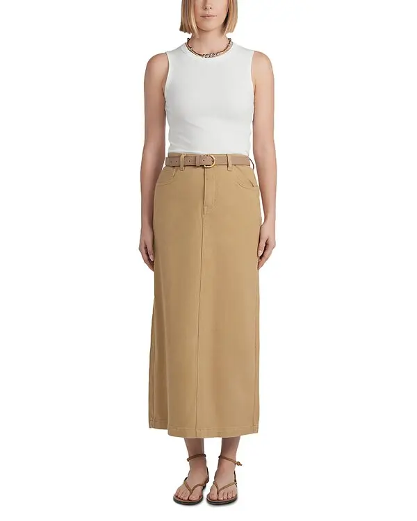 POINT X Hd Denim Maxi Skirt - Sand