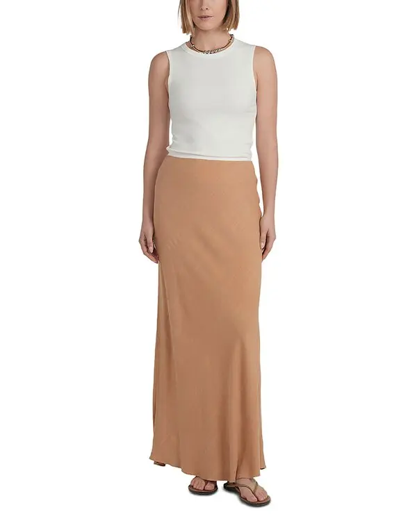 POINT Straight Maxi Skirt - Iced Coffee