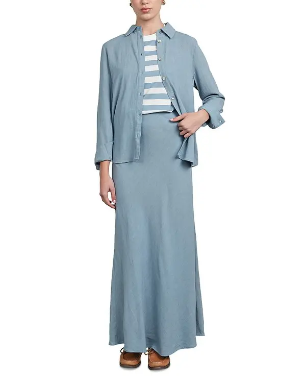 POINT Straight Maxi Skirt - Nautical Blue