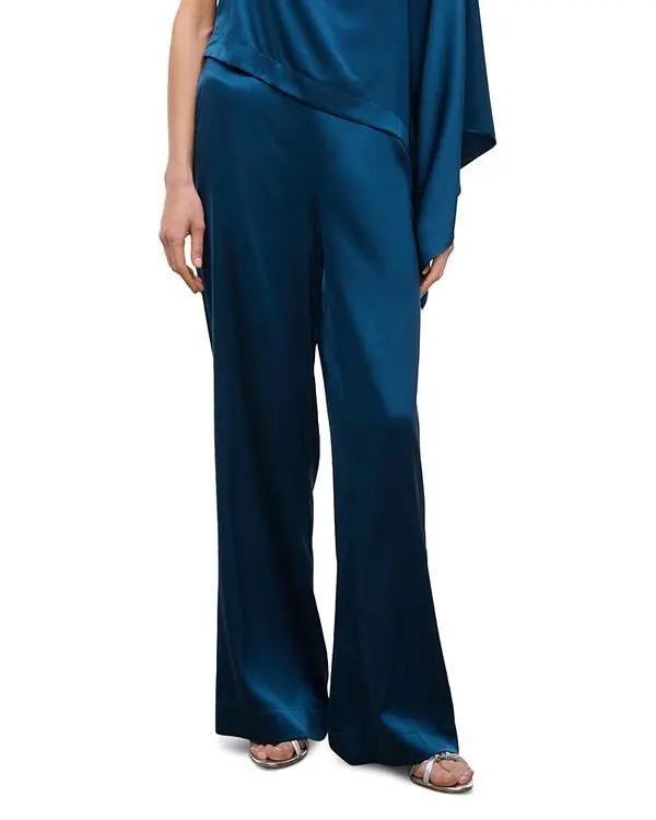 Staud Stroll Silk Pants - Coast