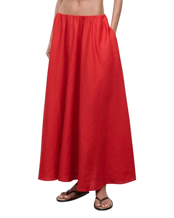 Staud Milano Skirt - Rouge