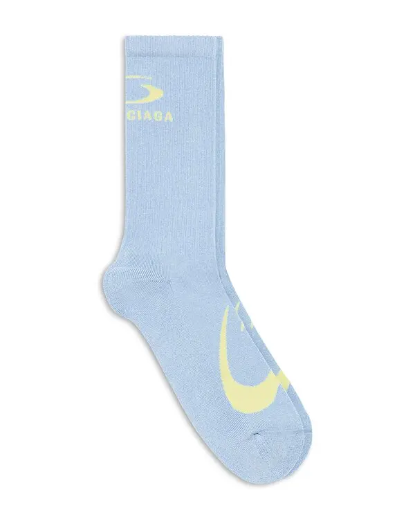 Balenciaga Loop Sports Icon Socks - Blue/yellow