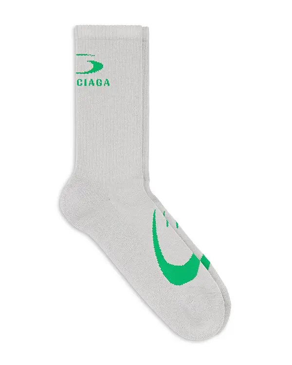 Balenciaga Loop Sports Icon Socks - Grey/green