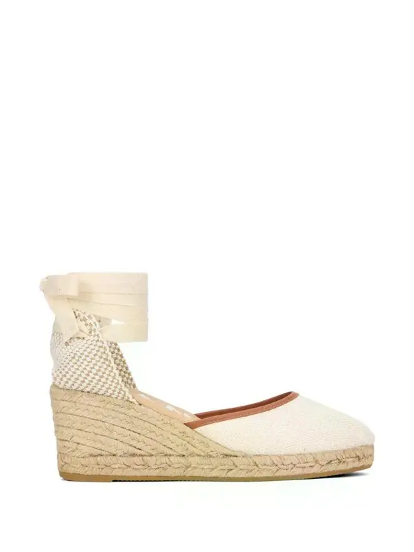 Manebí Tie-fastening Wedge Espadrilles - Neutrals