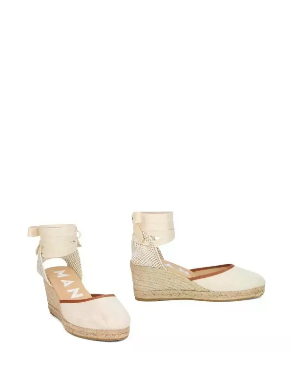 Manebí Tie-fastening Wedge Espadrilles - Neutrals