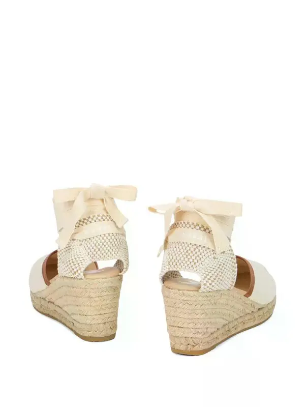 Manebí Tie-fastening Wedge Espadrilles - Neutrals