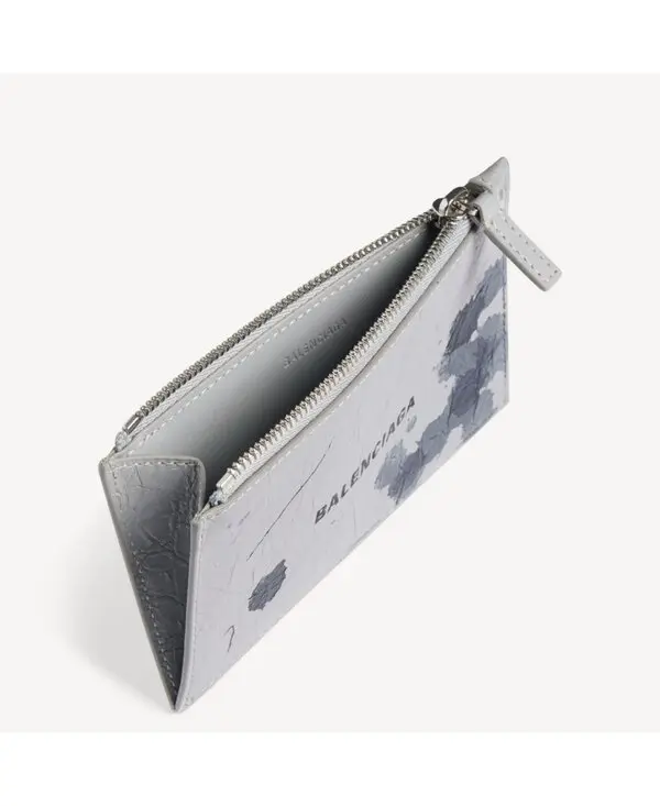 Balenciaga Cash Long Coin And Card Holder - Light Grey