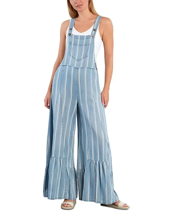 BILLY T Butterfly Overalls - Light Blue