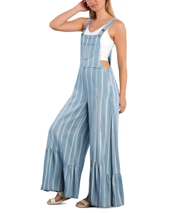 BILLY T Butterfly Overalls - Light Blue