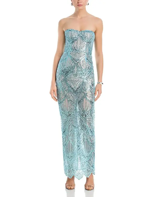 BRONX AND BRONCO Giselle Maxi Dress - Powder Blue