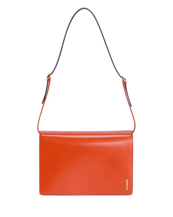 JIL SANDER File Small Leather Shoulder Bag - Paprika