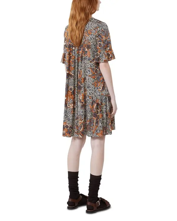 Max Mara Printed Kaftan Dress - Navy