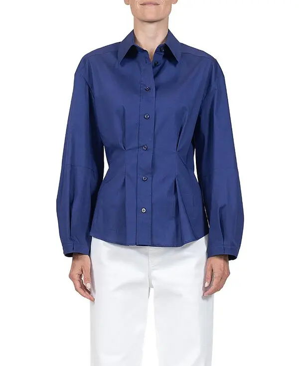 CALLAS MILANO Lucia Lantern Sleeve Shirt - Ocean