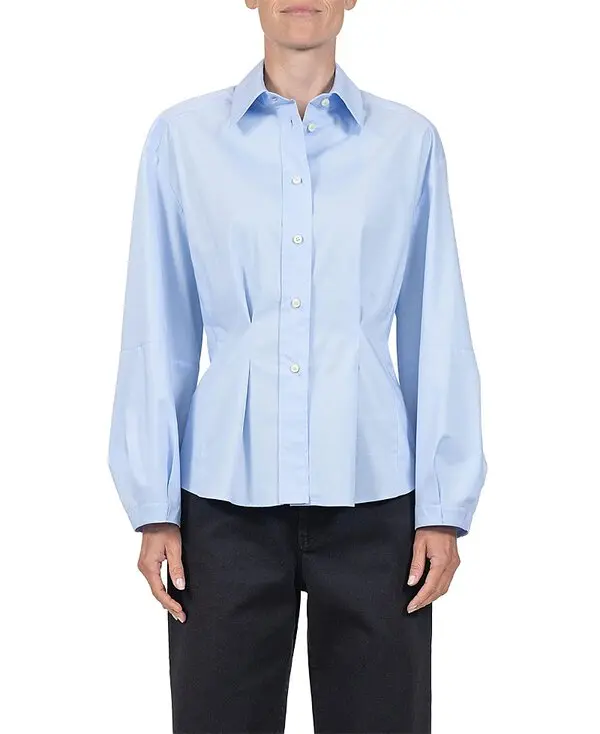 CALLAS MILANO Lucia Lantern Sleeve Shirt - Pale Blue
