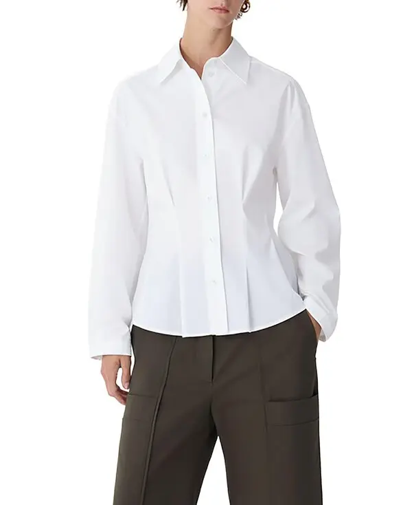 CALLAS MILANO Lucia Lantern Sleeve Shirt - White