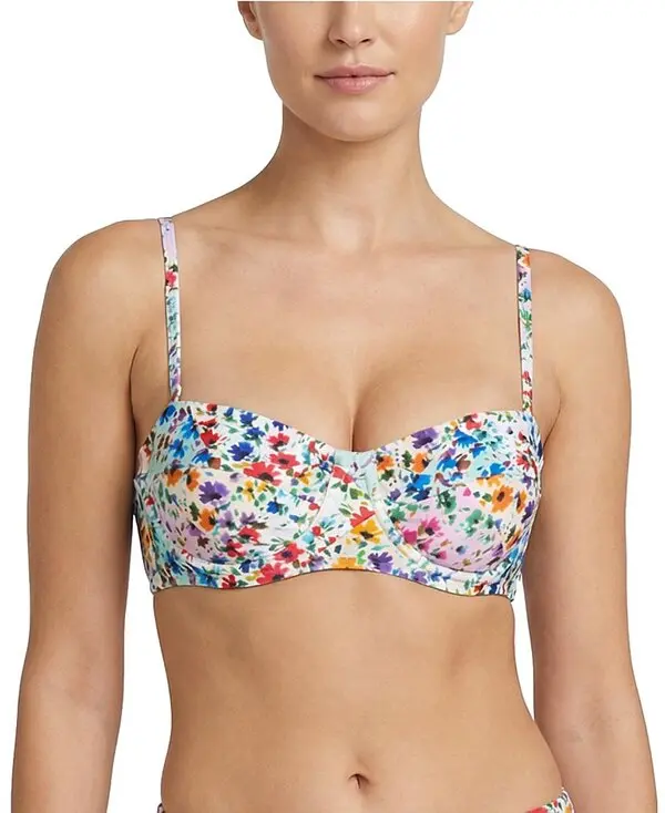 CHANGE OF SCENERY Nellie Underwire Balconette Print Bikini Top - Wildflower Patch