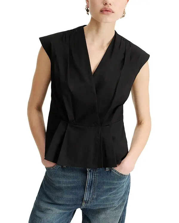 Marella Mllbazar Crossover Neck Top - Black