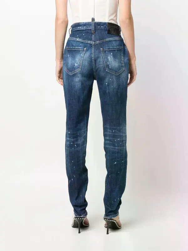 Dsquared2 Ripped-detail Tapered Jeans