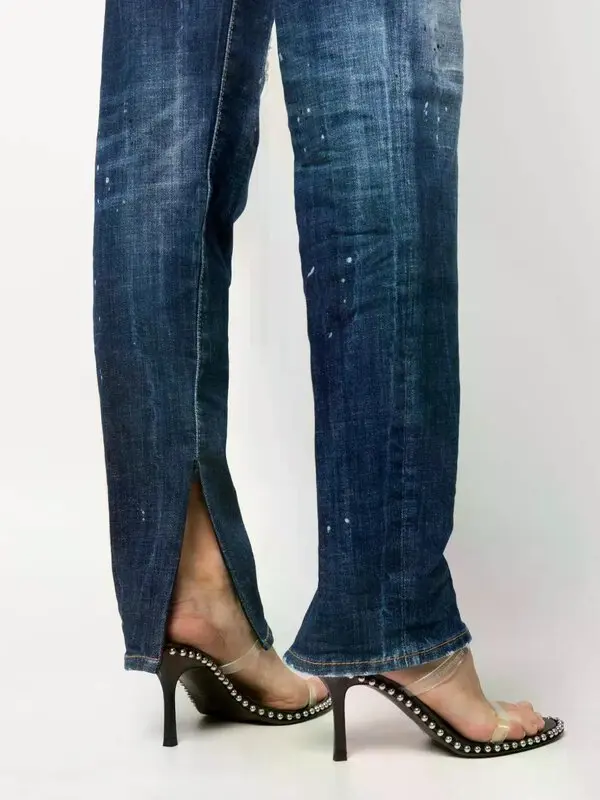 Dsquared2 Ripped-detail Tapered Jeans