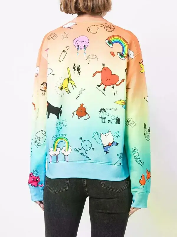 Dsquared2 Doodle-detail Logo Print Sweatshirt