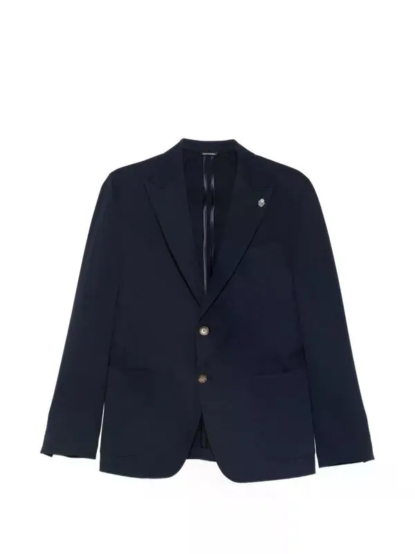 DANIELE ALESSANDRINI Peak-lapel Patch-pockets Blazer