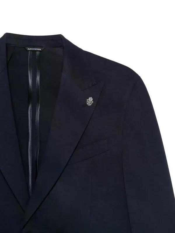 DANIELE ALESSANDRINI Peak-lapel Patch-pockets Blazer