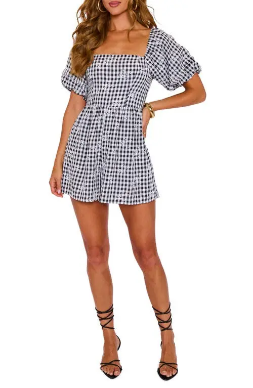 VICI Gigi Gingham Romper - Black Plaid