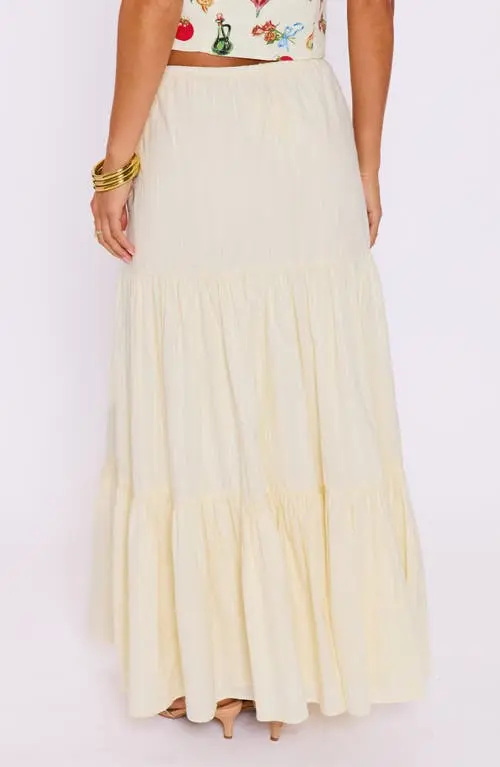 VICI Tiered Maxi Skirt With Drawstring
