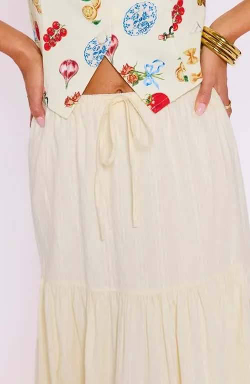 VICI Tiered Maxi Skirt With Drawstring