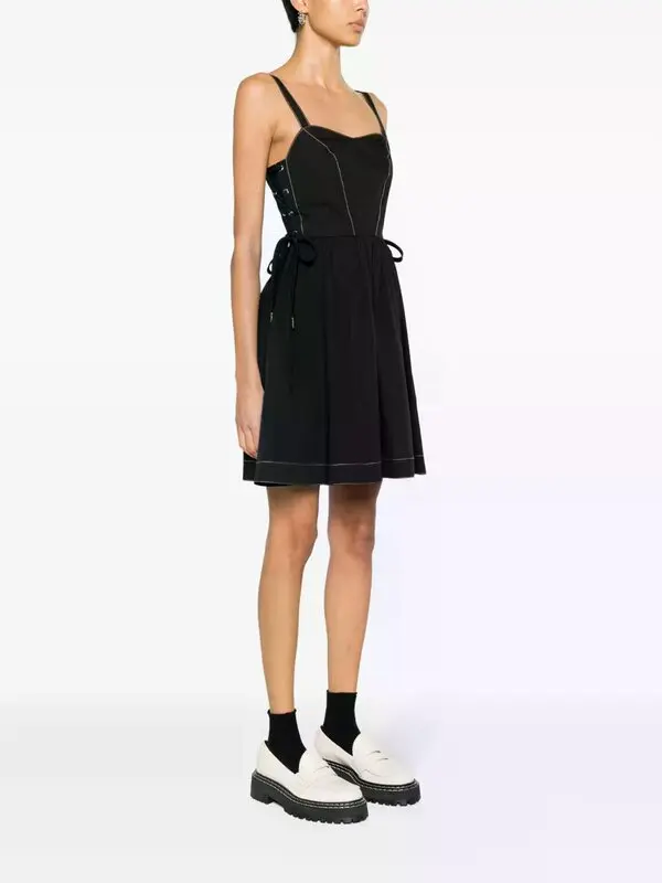 Pinko Lace-up Cotton Minidress