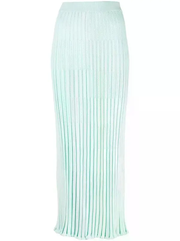 AERON Knitted Long-sleeve Dress - Blue