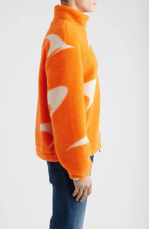 REISS X Mclaren Fleece Jacket - Papaya Orange/w