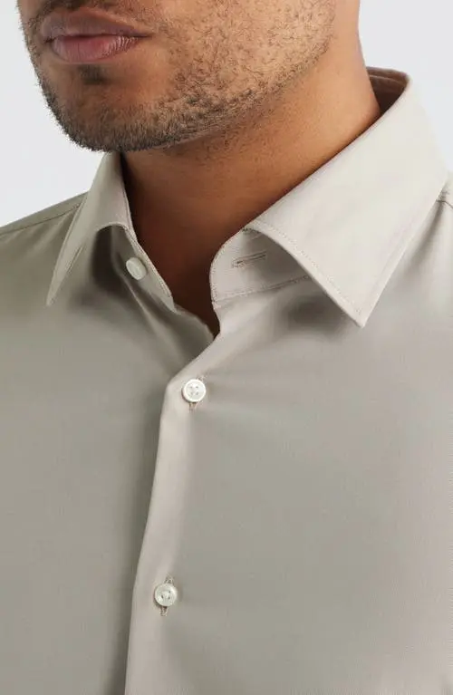 BOSS P Hank Slim Fit Dress Shirt - Open Beige