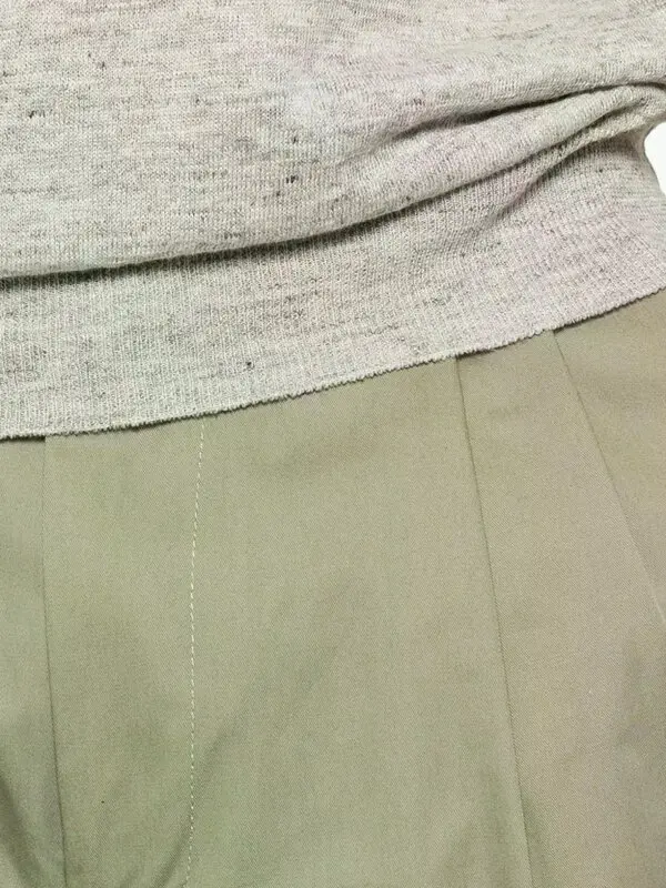 AMARANTO Pleated Front Trousers - Green