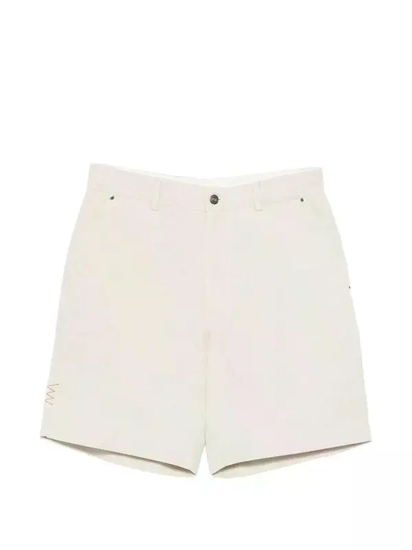 AMARANTO Embroidered Detail Shorts - Neutrals