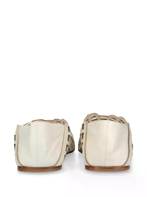 GIABORGHINI Leather Ballet Flats - Neutrals