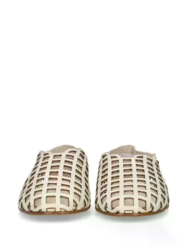 GIABORGHINI Leather Ballet Flats - Neutrals