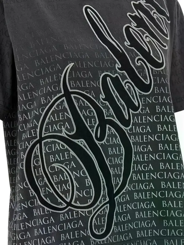 Balenciaga Graphic-print T-shirt - Grey