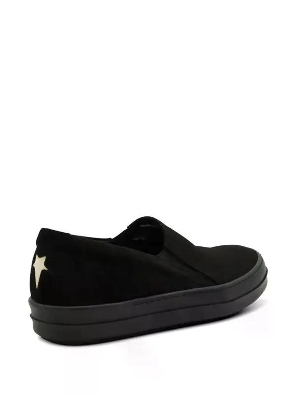 Rick Owens Star-motif Slip-on Sneakers - Black